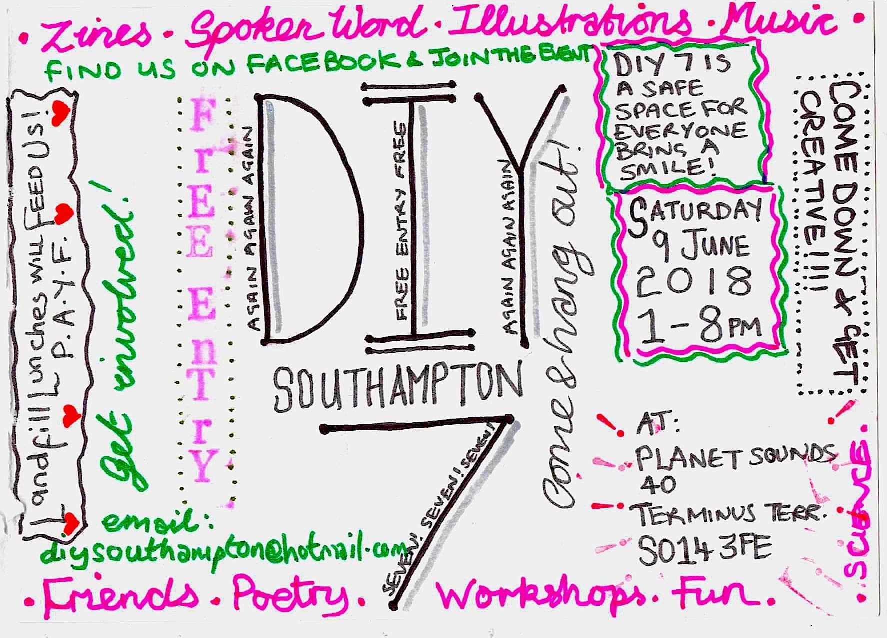 *Pick of the Week* DIY Southampton 7 @ Planet Sounds - Blackhill Studios